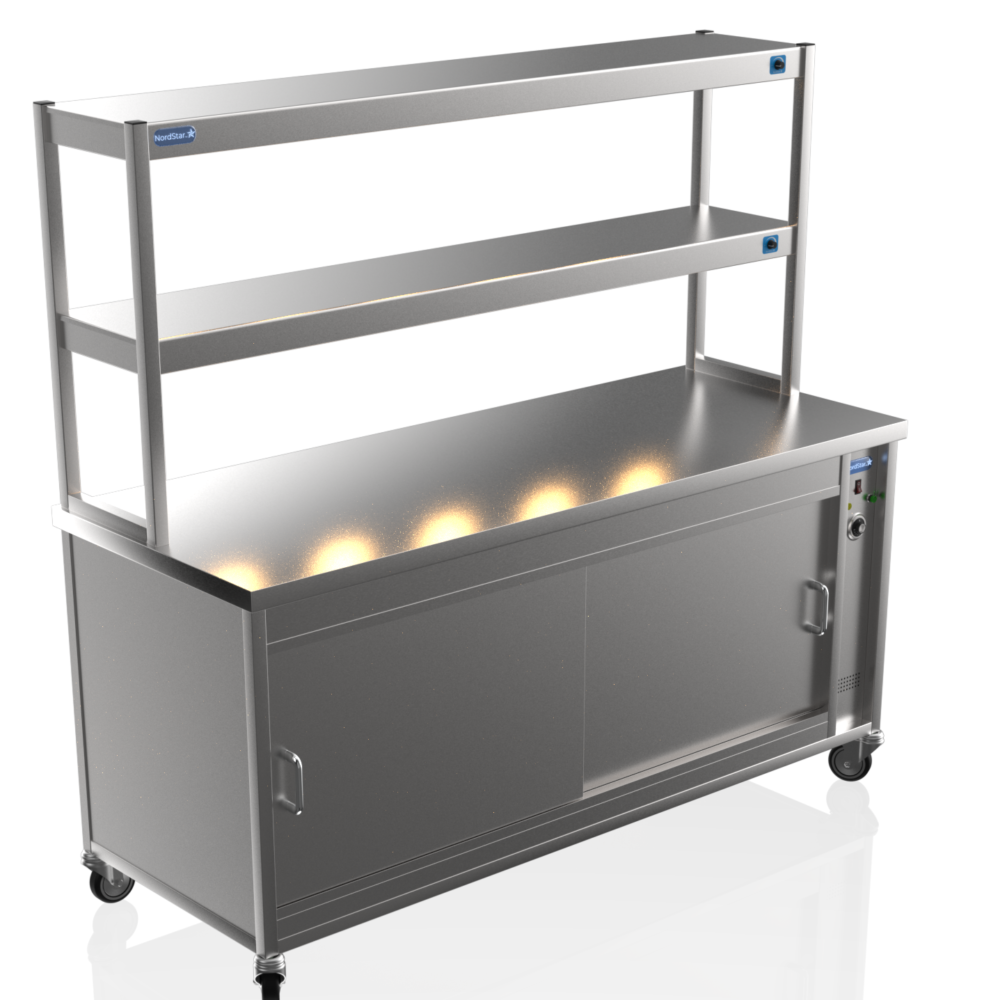 Double Tier Gantry Hot Cupboard Combo – 1800 – Nordstar