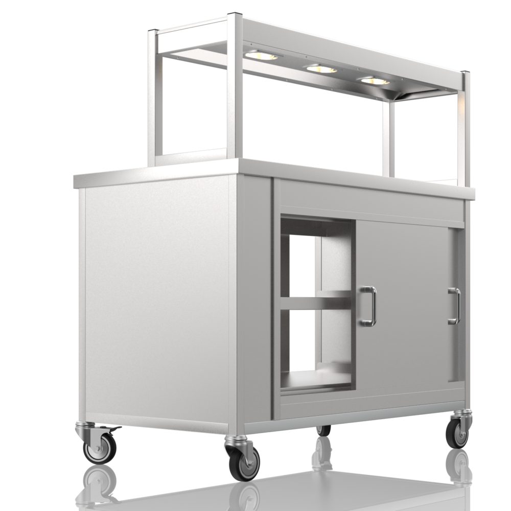 Single Tier Gantry and Pass Through Hot Cupboard 1200 – Nordstar