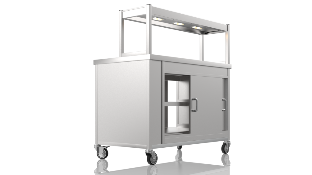 Single Tier Gantry and Pass Through Hot Cupboard 1200 – Nordstar