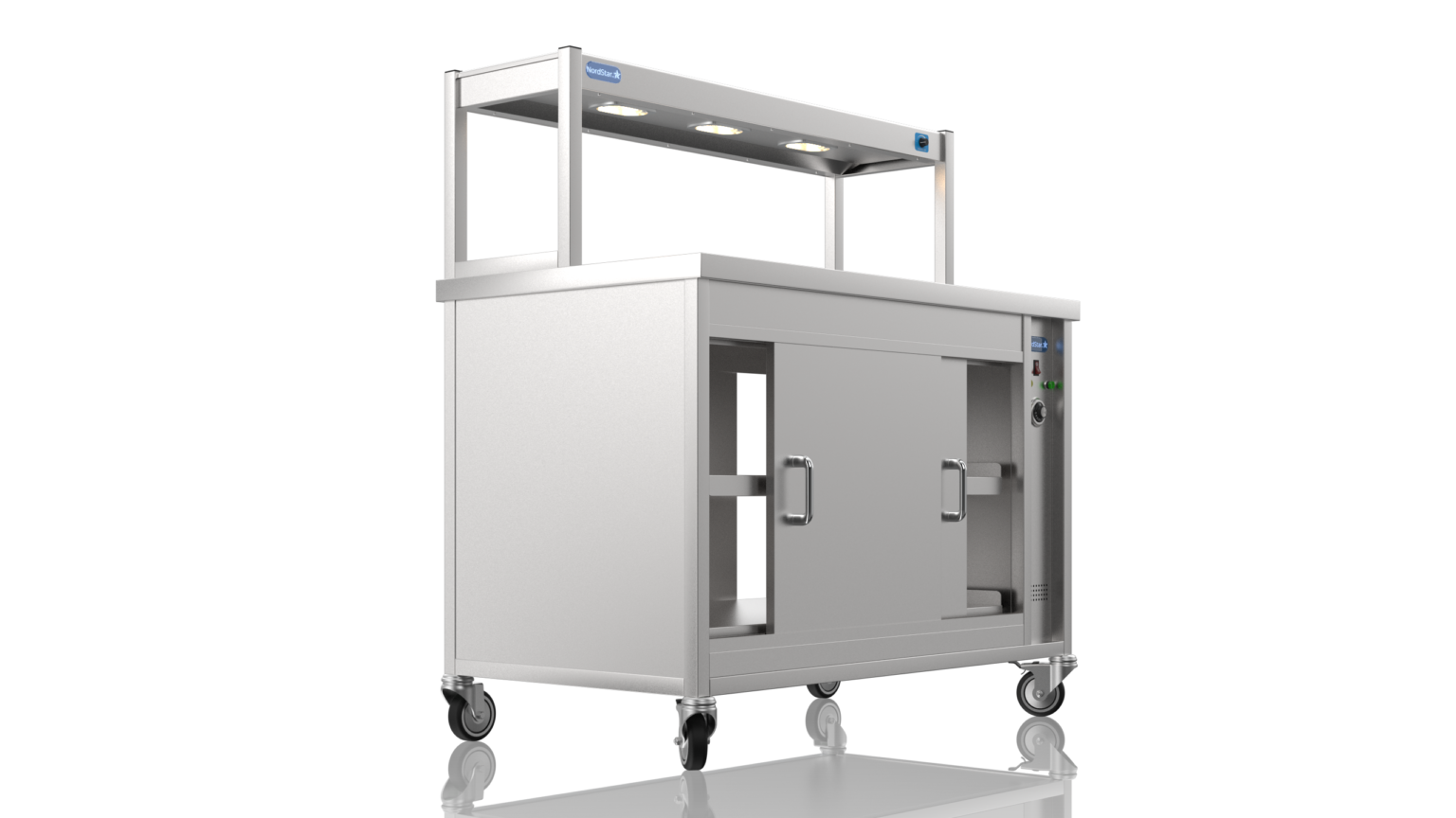 Single Tier Gantry and Pass Through Hot Cupboard 1200 – Nordstar