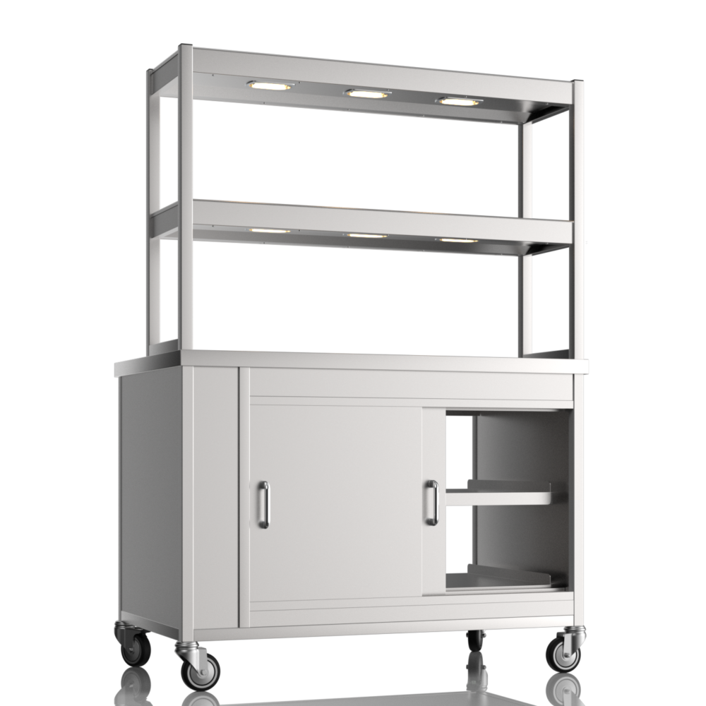 Double Tier Gantry And Pass Through Hot Cupboard 1200 Nordstar