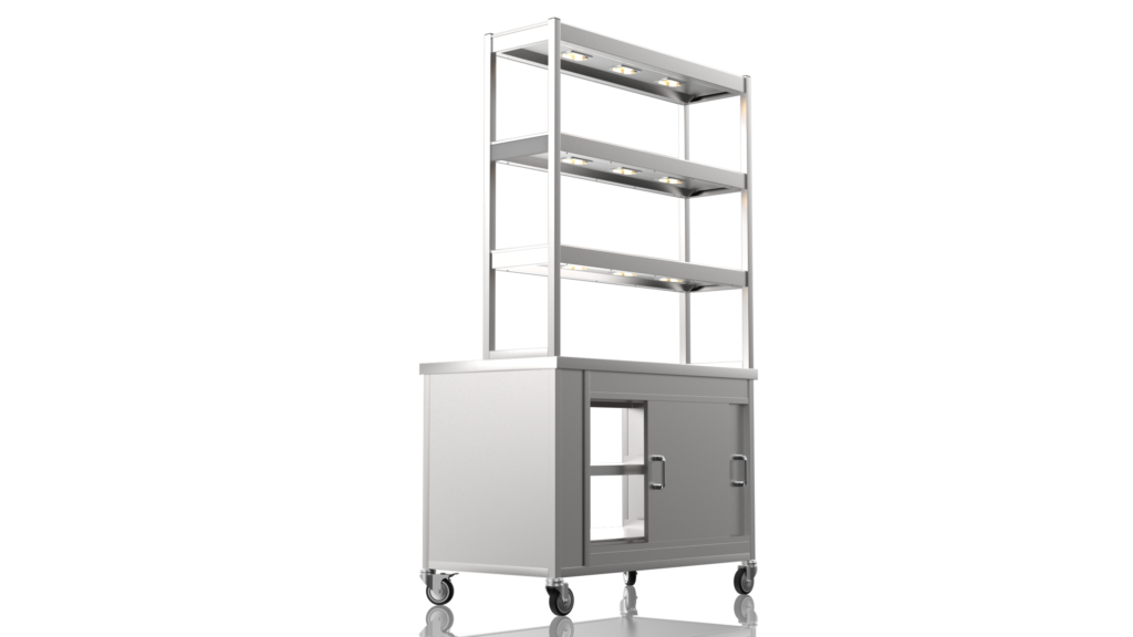 Triple Tier Gantry and Pass Through Hot Cupboard 1200 – Nordstar