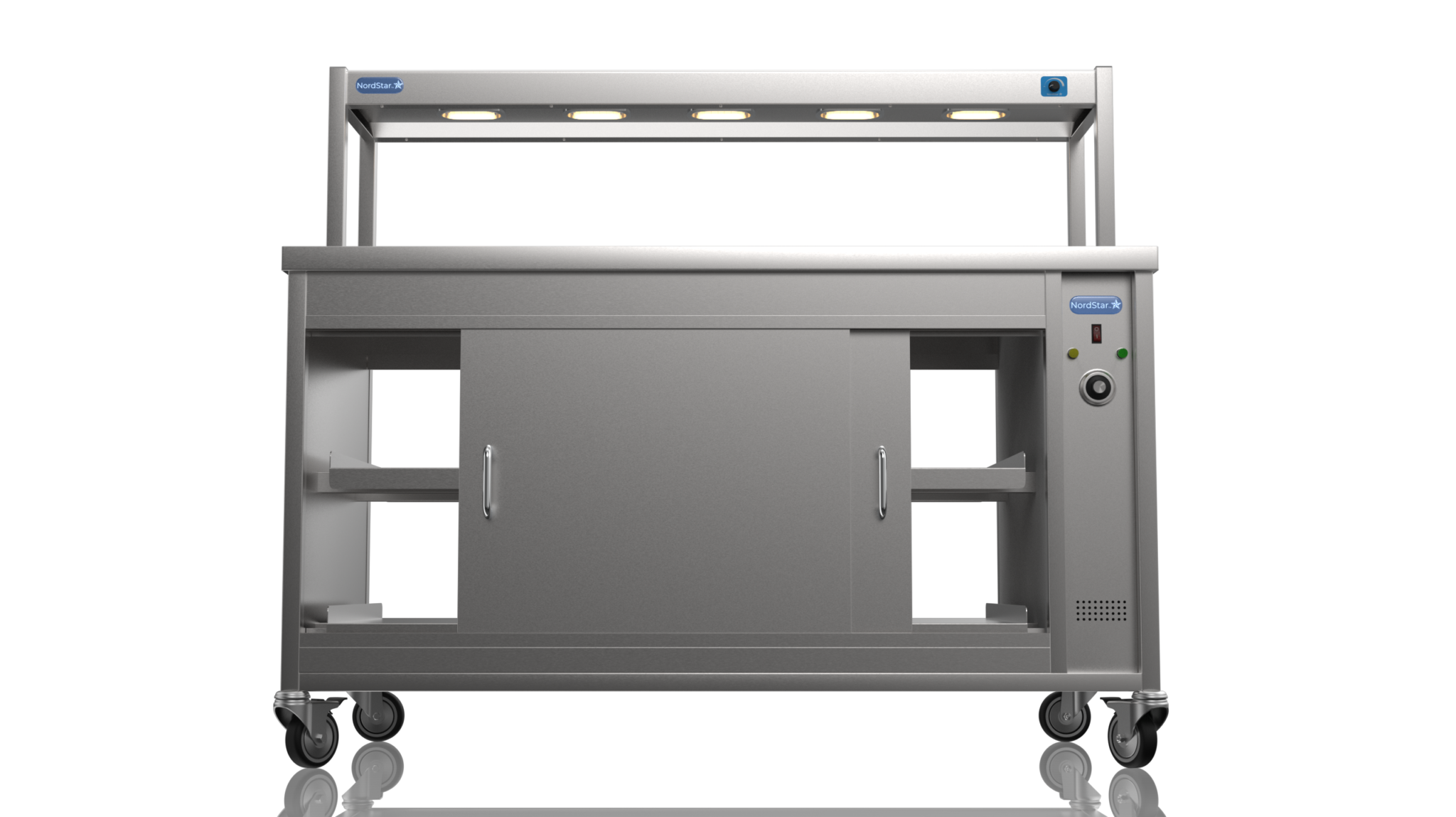 Single Tier Gantry and Pass Through Hot Cupboard 1500 – Nordstar