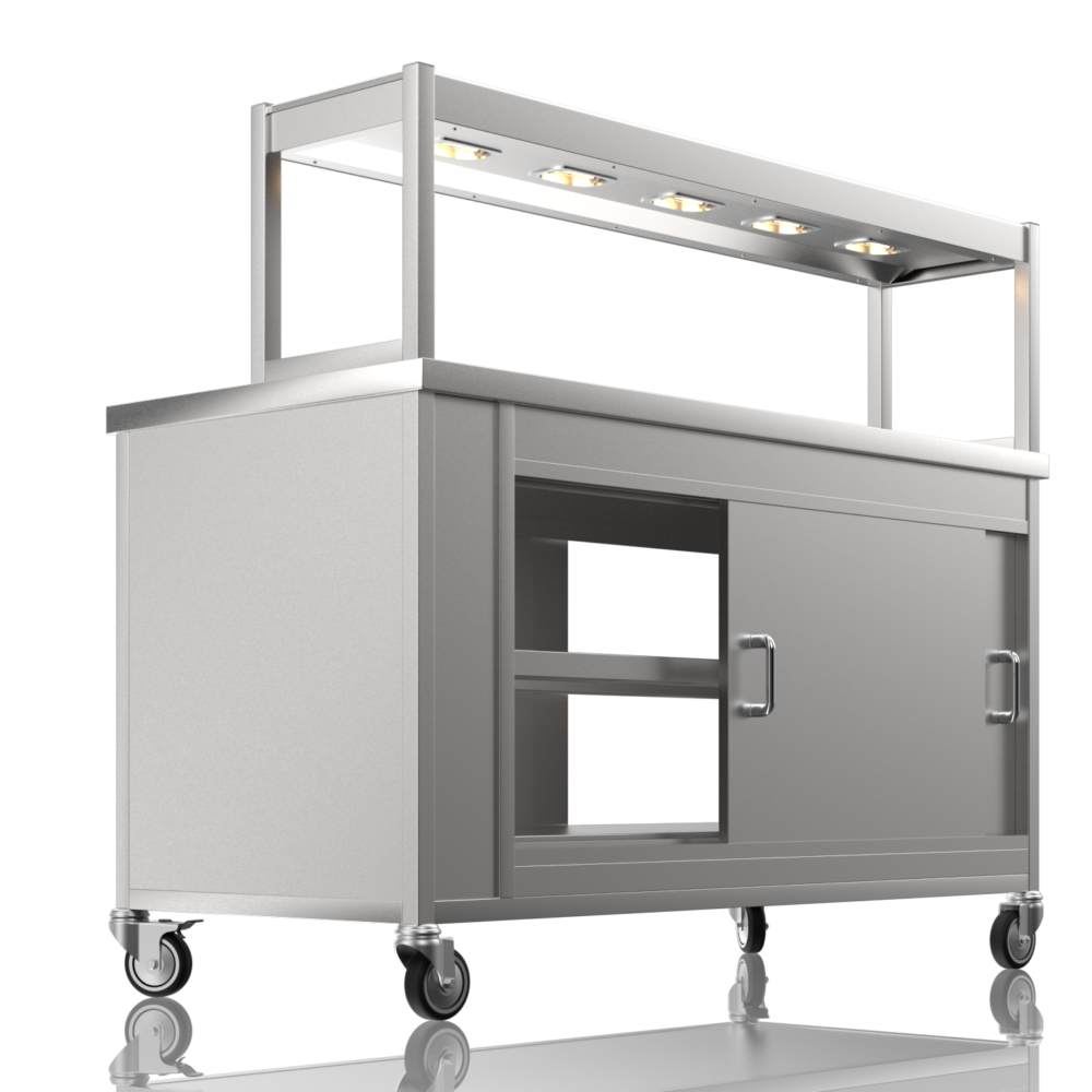 Single Tier Gantry and Pass Through Hot Cupboard 1500 – Nordstar