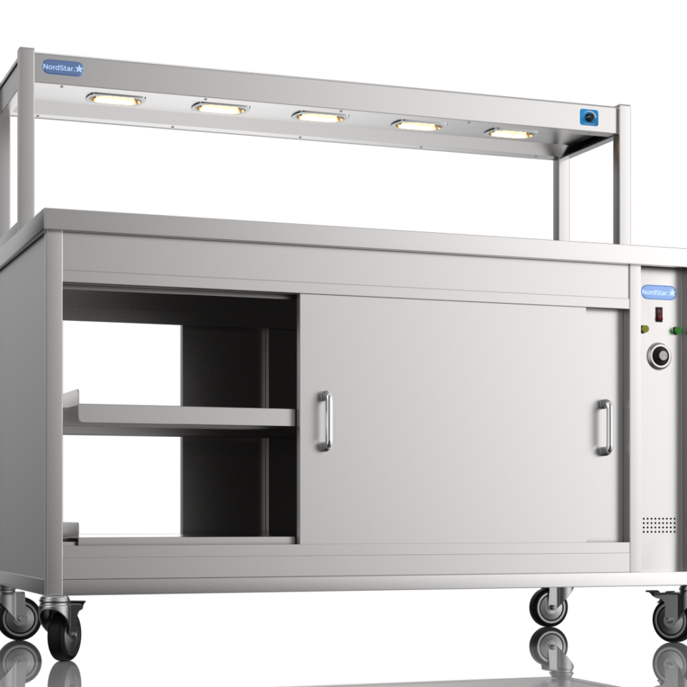 Single Tier Gantry and Pass Through Hot Cupboard 1500 – Nordstar