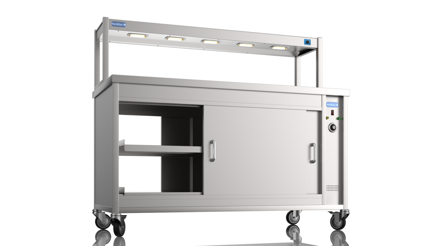 Single Tier Gantry and Pass Through Hot Cupboard 1500 – Nordstar