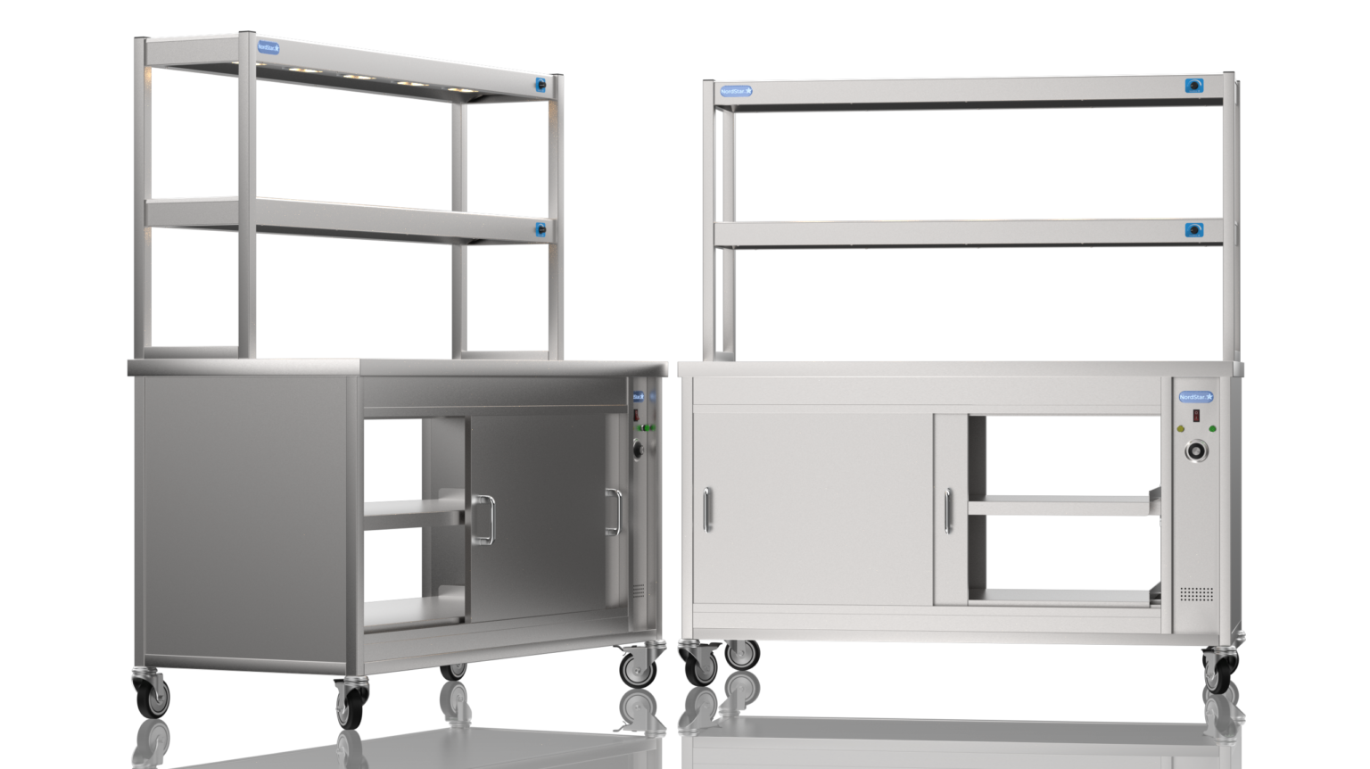 Double Tier Gantry and Pass Through Hot Cupboard 1500 - Nordstar