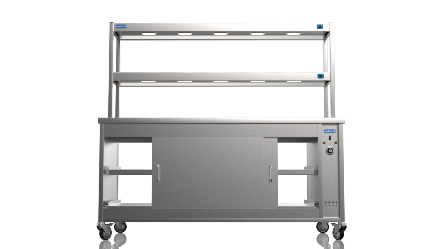 Double Tier Gantry and Pass Through Hot Cupboard 1800 – Nordstar