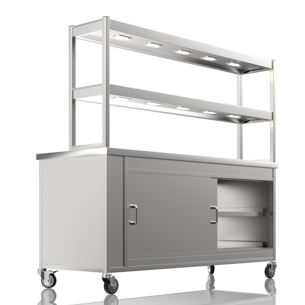 Double Tier Gantry and Pass Through Hot Cupboard 1800 – Nordstar