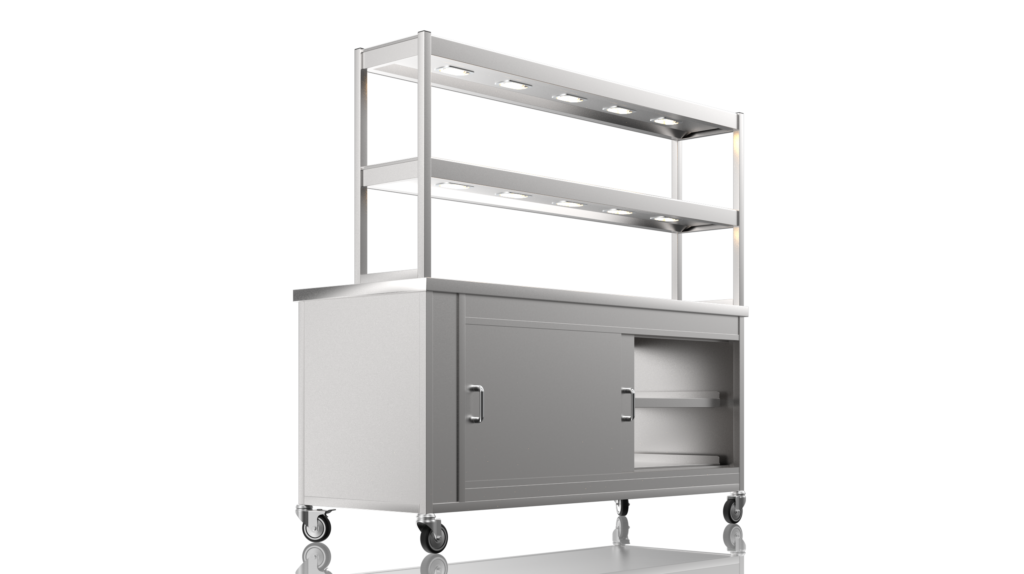 Double Tier Gantry and Pass Through Hot Cupboard 1800 – Nordstar