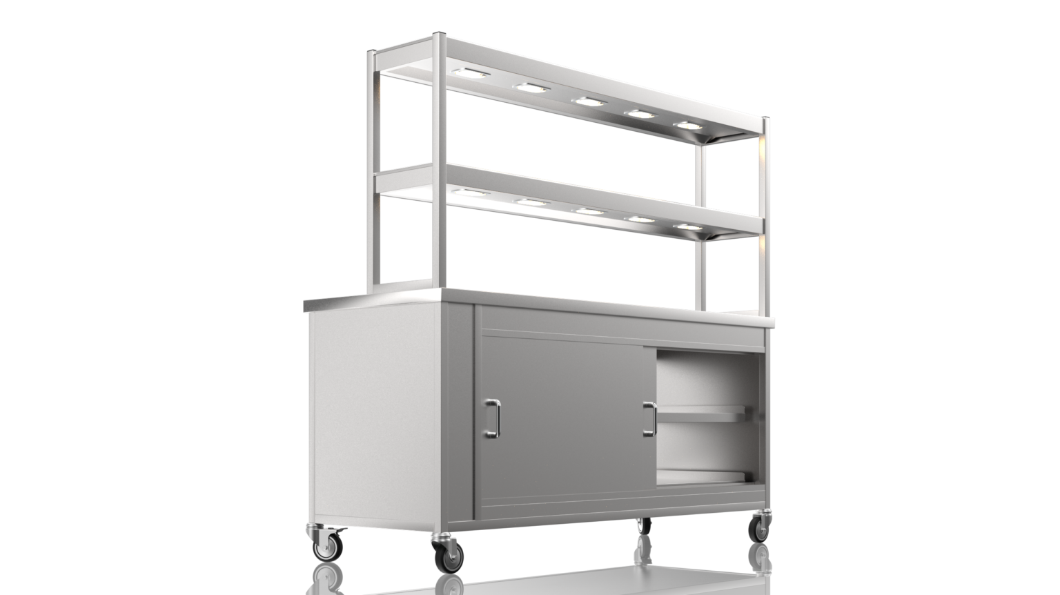 Double Tier Gantry and Pass Through Hot Cupboard 1800 – Nordstar