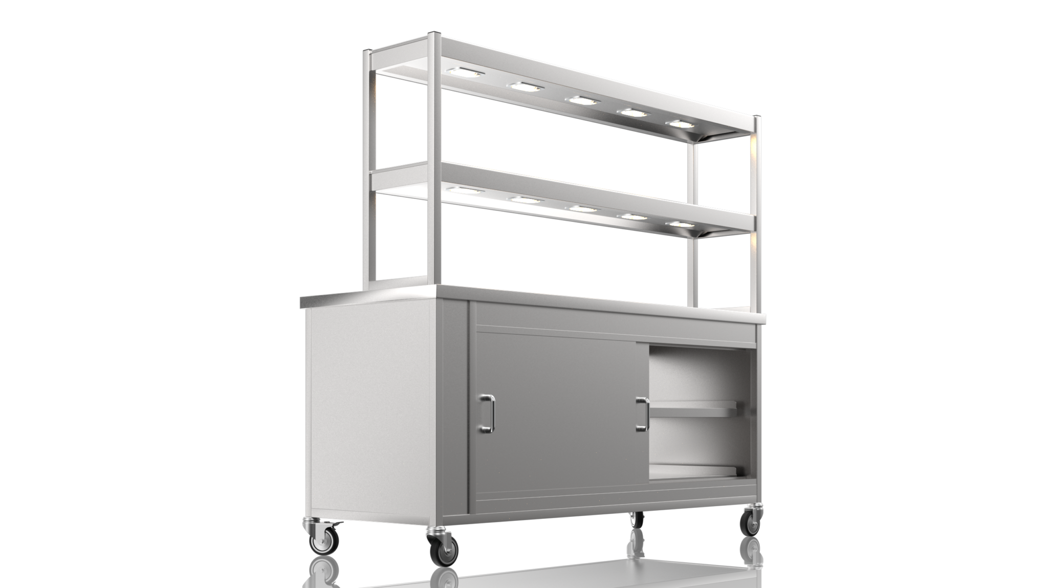 Double Tier Gantry and Pass Through Hot Cupboard 1800 – Nordstar