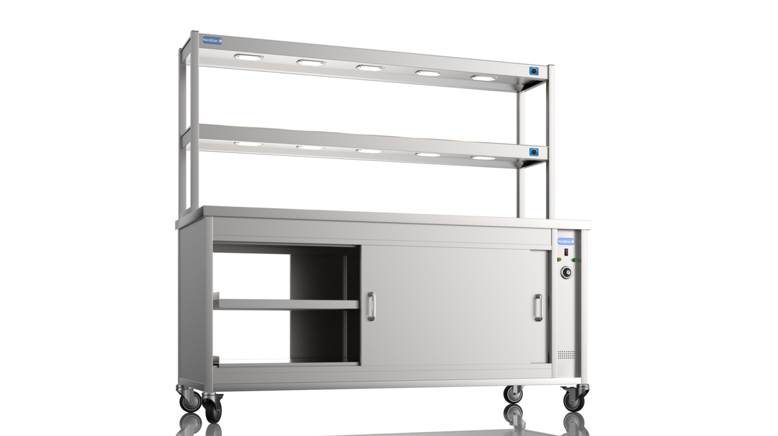 Double Tier Gantry and Pass Through Hot Cupboard 1800 – Nordstar