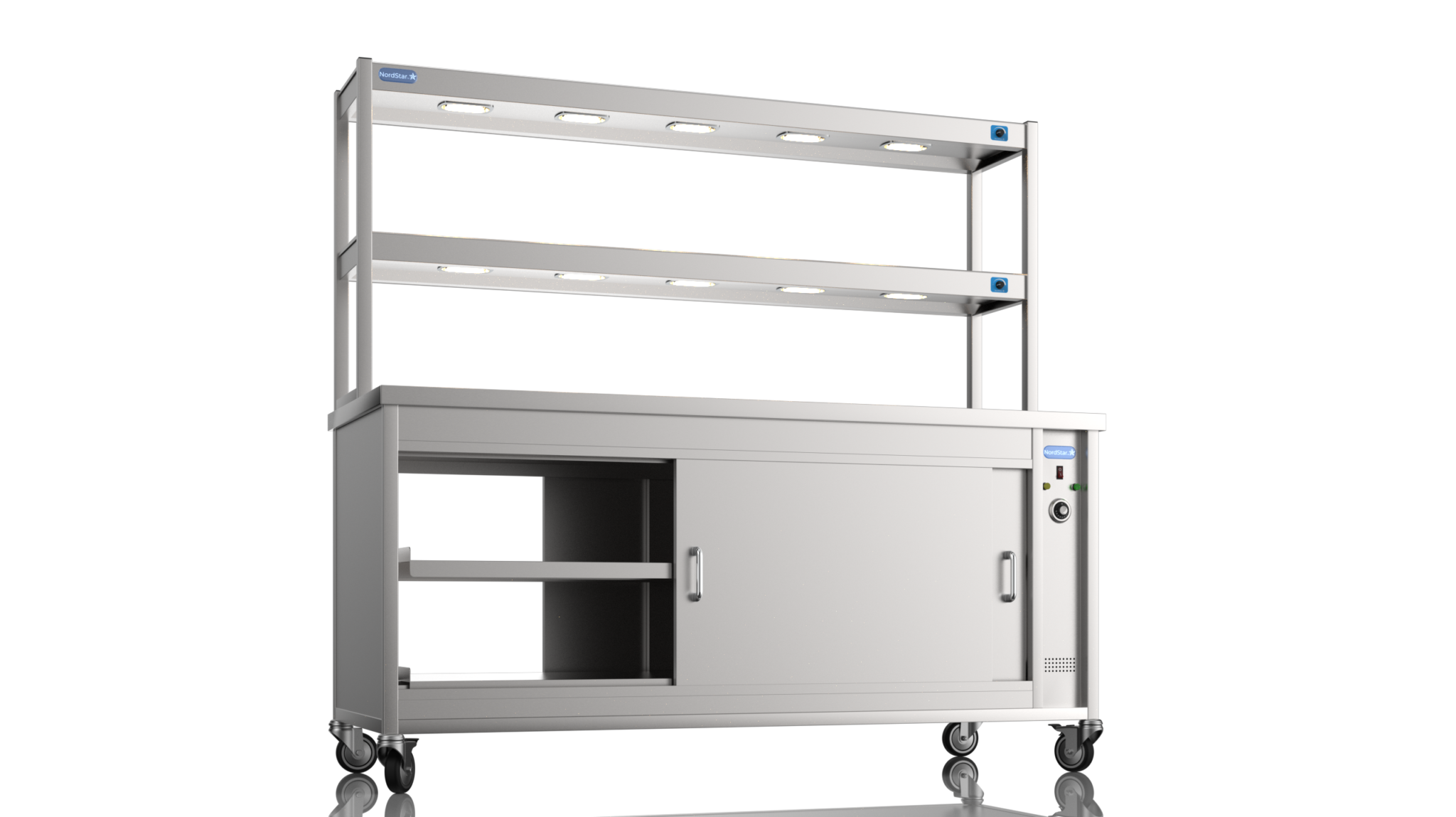 Double Tier Gantry and Pass Through Hot Cupboard 1800 – Nordstar