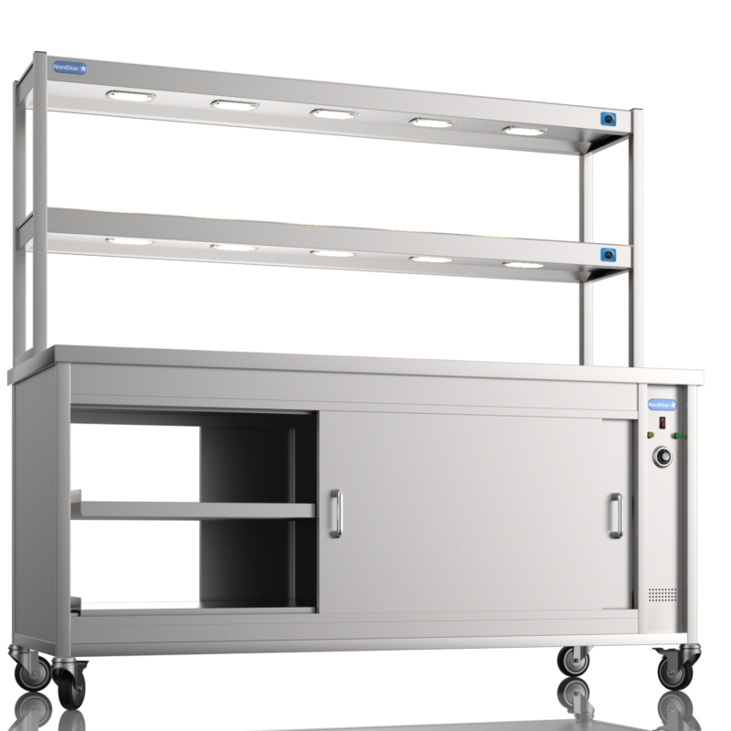 Double Tier Gantry and Pass Through Hot Cupboard 1800 – Nordstar