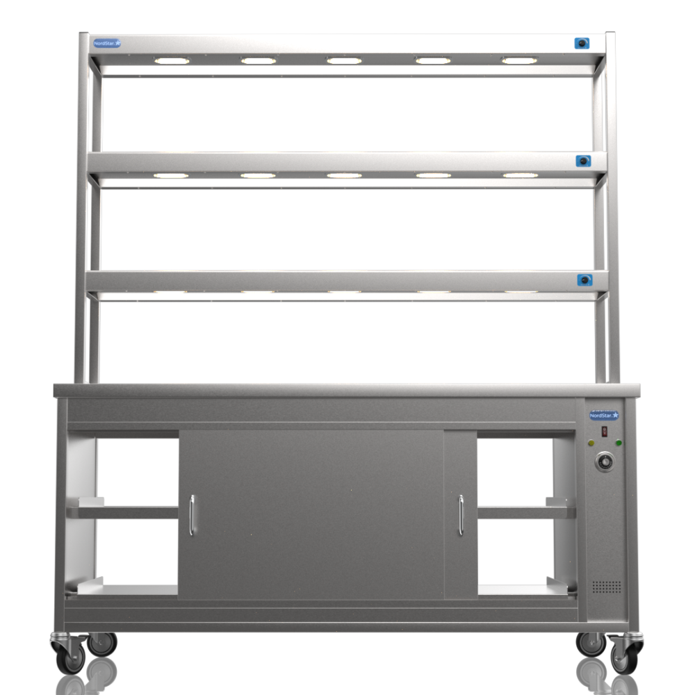 Triple Tier Gantry and Pass Through Hot Cupboard 1800 – Nordstar