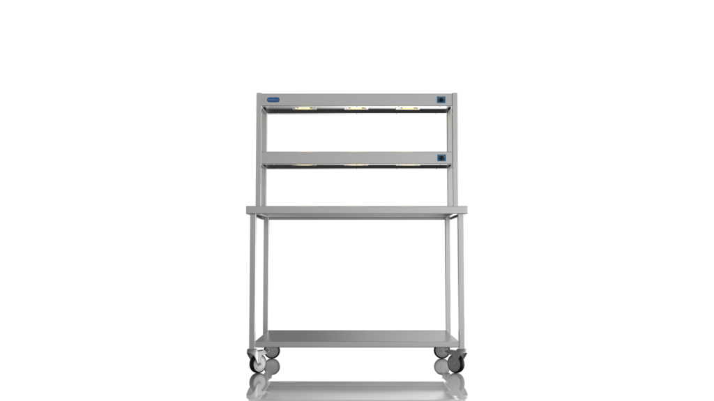 Mobile Centre Bench 1200 With 2 tier Heated Gantry – Nordstar