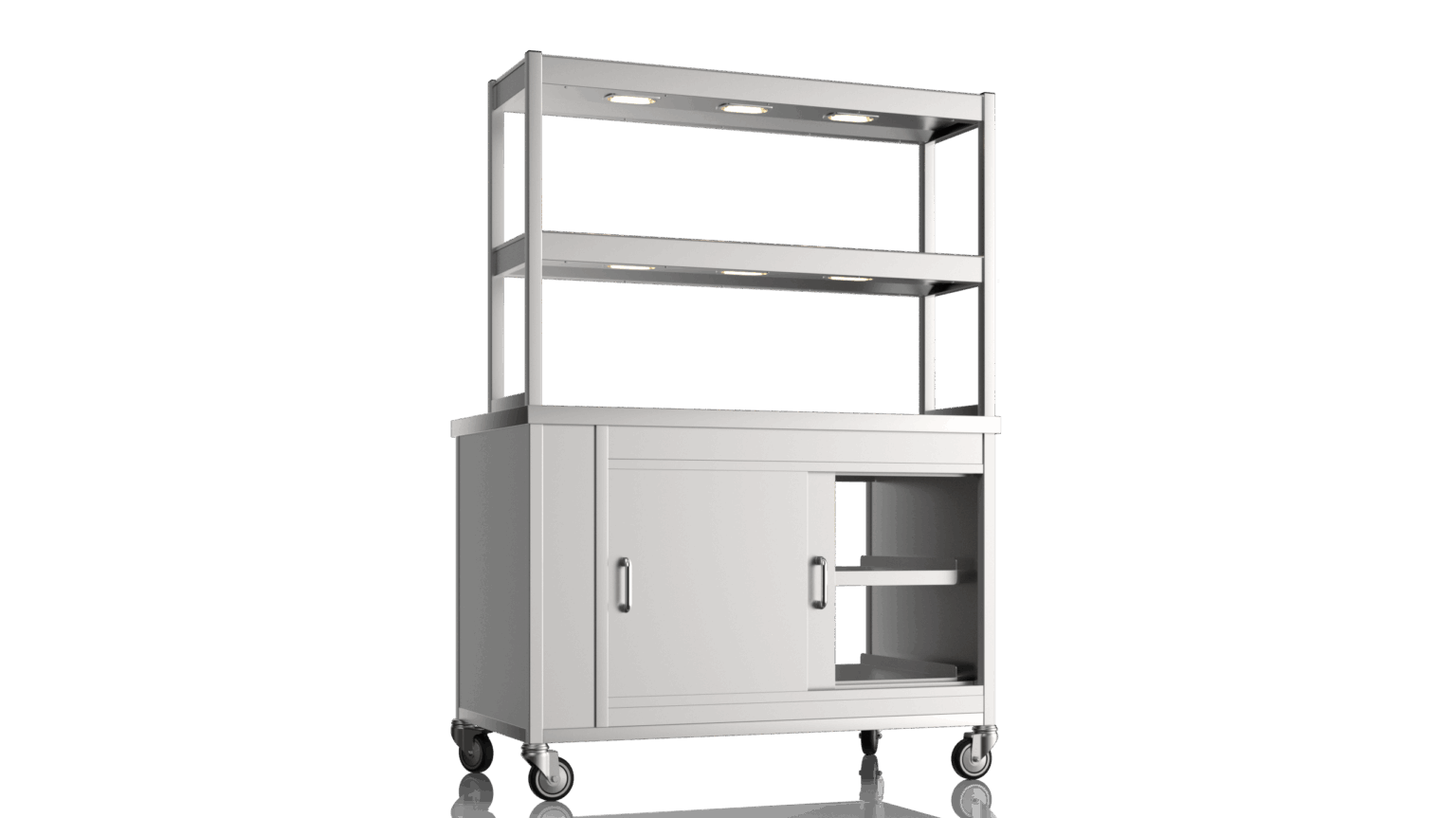 Double Tier Gantry and Pass Through Hot Cupboard 1200 - Nordstar