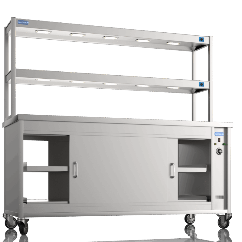 Double Tier Gantry and Pass Through Hot Cupboard 1800 - Nordstar